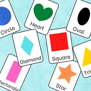 Printable Shape Flashcards, Shape Flashcards, Homeschool Flashcards ...