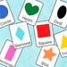 Printable Shape Flashcards, Shape Flashcards, Homeschool Flashcards ...