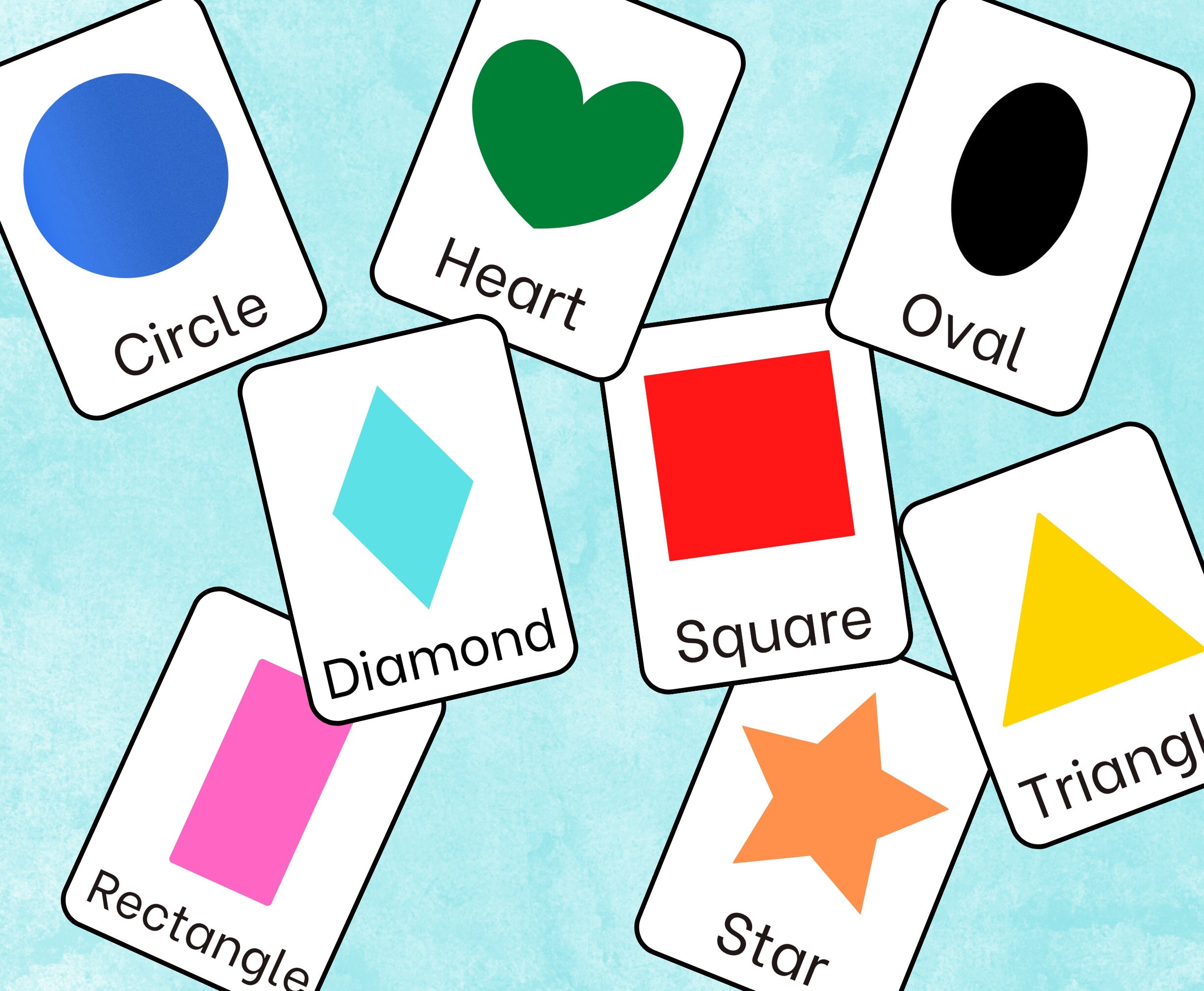 Printable Shape Flashcards, Shape Flashcards, Homeschool Flashcards ...