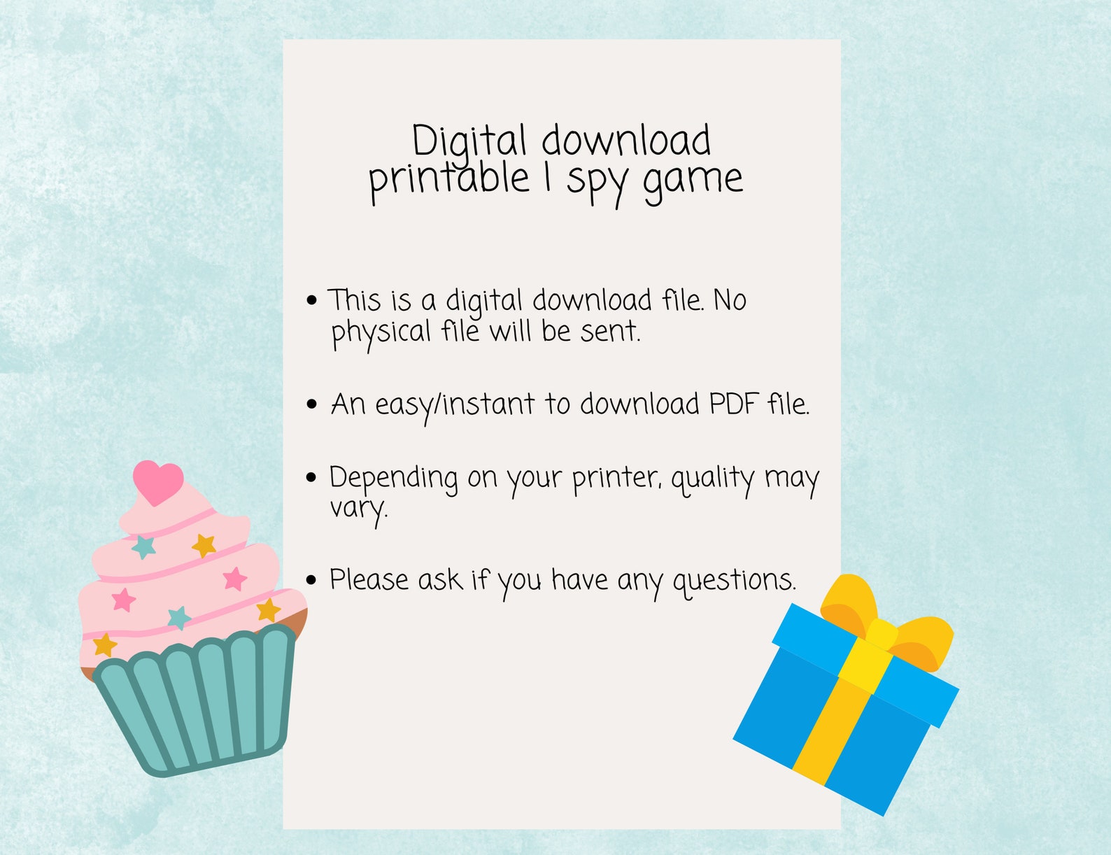 I Spy Birthday Game: Counting Activity Worksheet (digital Download) - Etsy