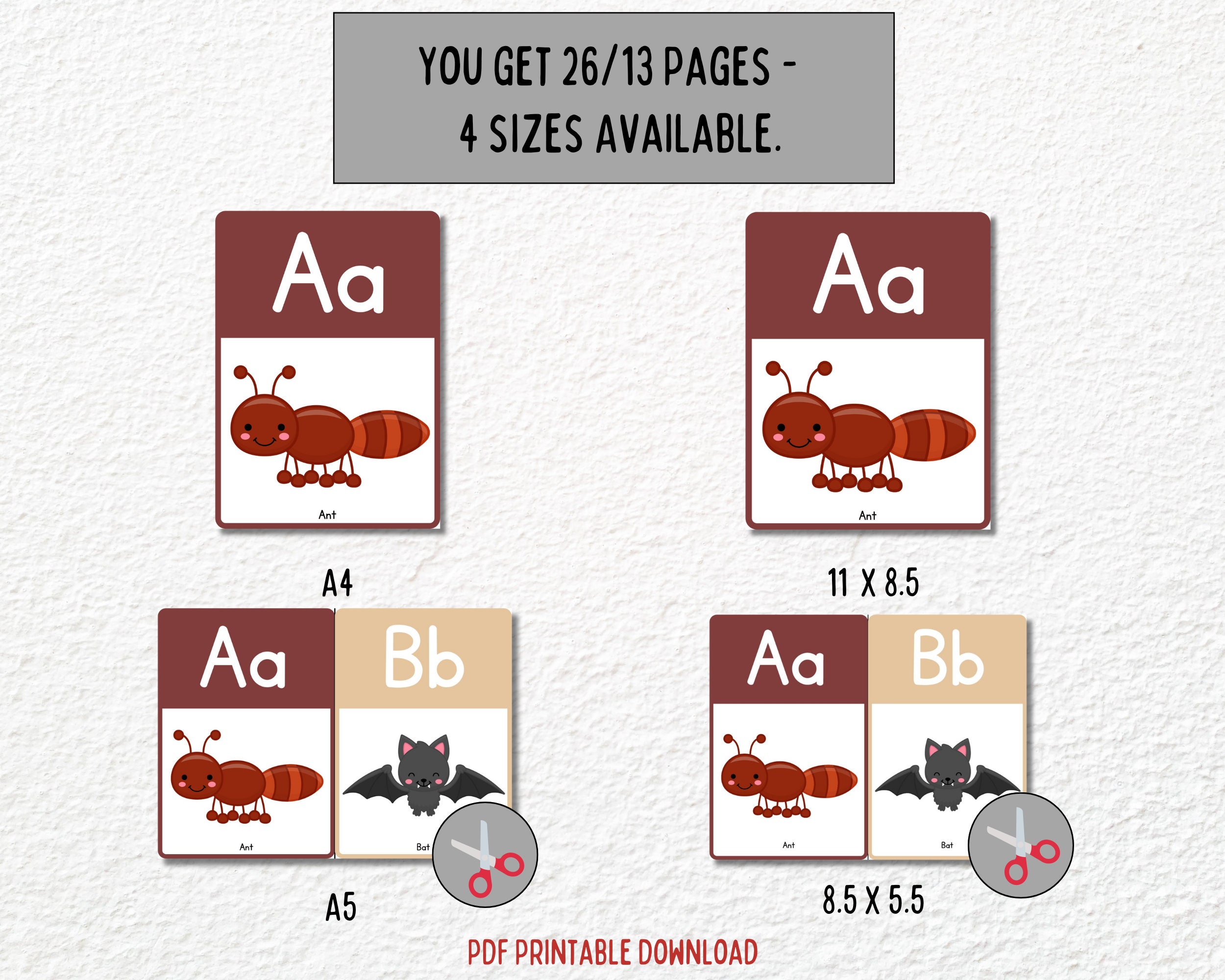 Animal ABC Poster Pack Printable,classroom Alphabet Display, Bulletin ...