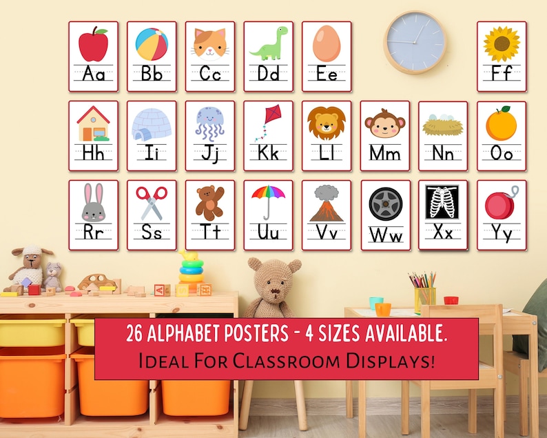ABC Poster Pack: Classroom Alphabet Display (digital Download) - Etsy