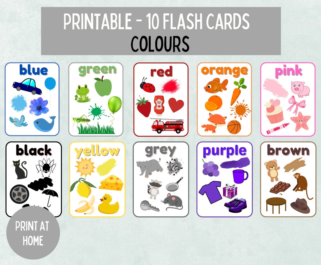 Colour Flashcards,printable Flashcards,preschool Colour Flashcards ...