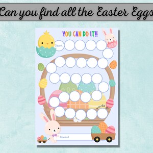 Printable Easter Reward Chart, Easter Kids Behaviour Chart, Instant ...
