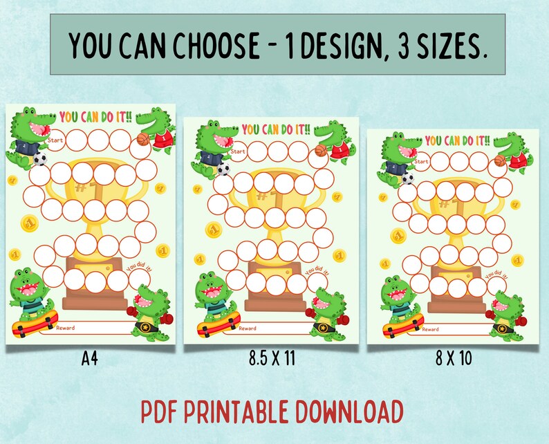Sports Reward Chart, Printable Routine Sticker Chart, Kids Daily Chore ...