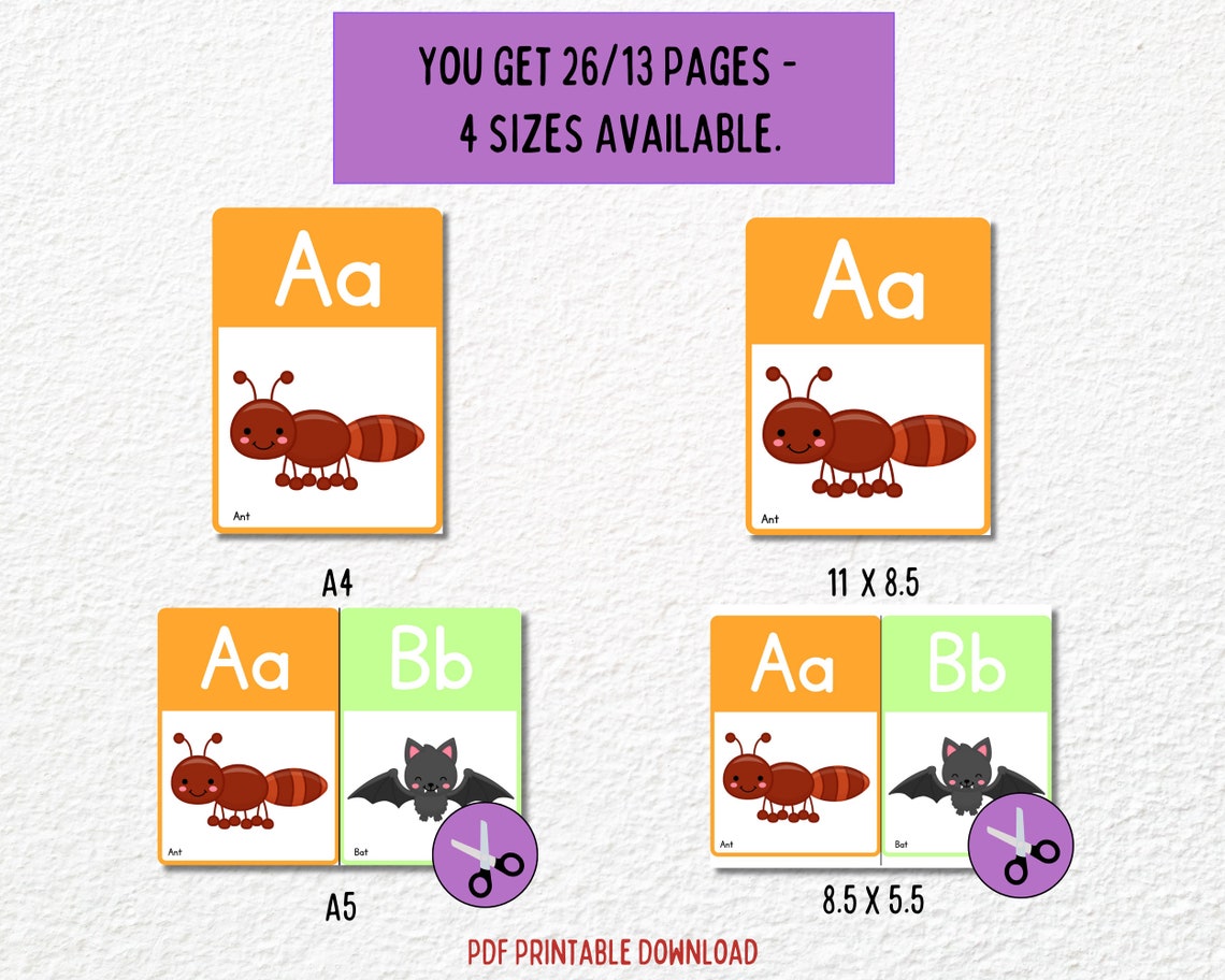 ABC Poster Pack Printable, Classroom Alphabet Display, Animal Bulletin ...