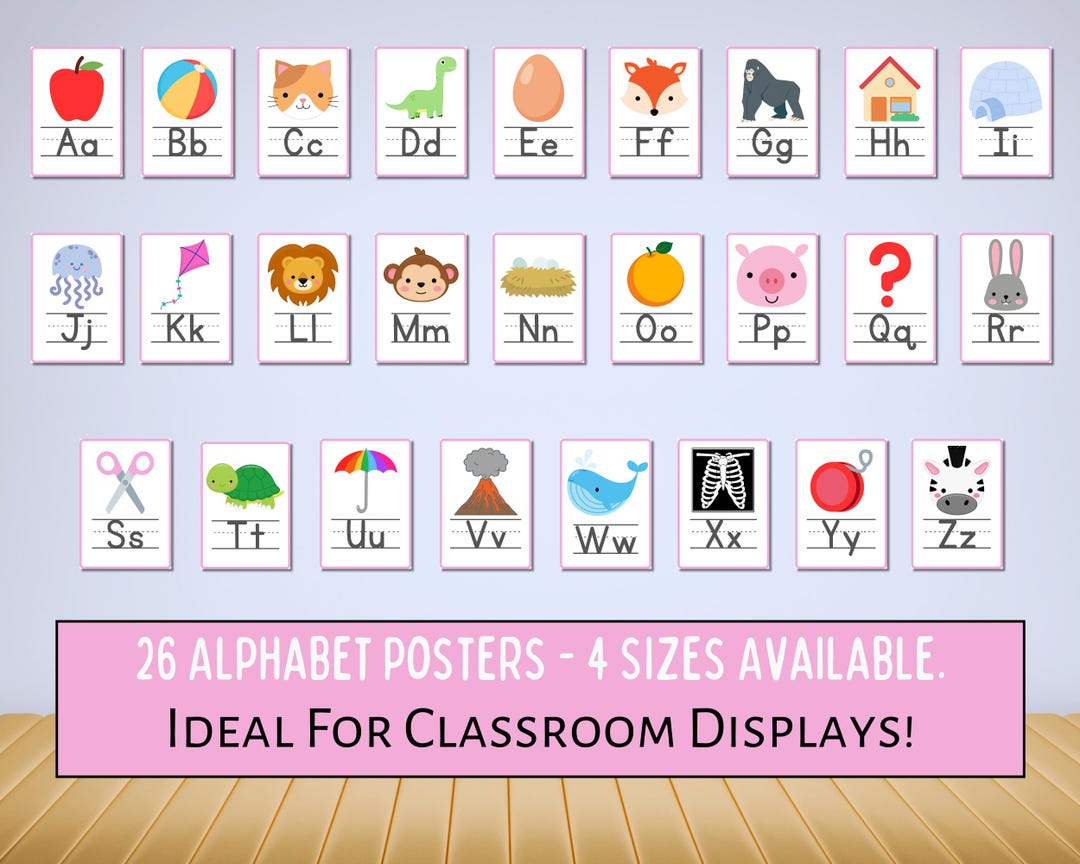 Classroom ABC Poster Pack: Elementary School Alphabet Display (PDF ...