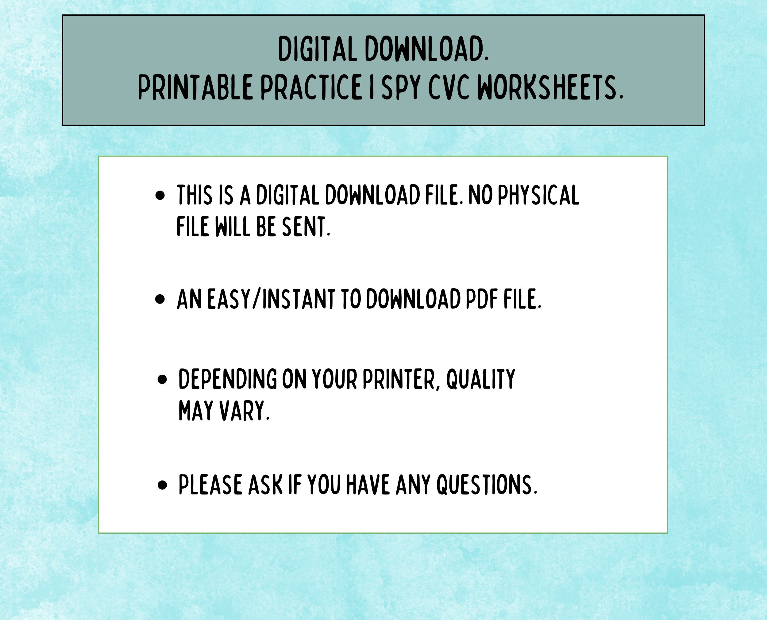 Consonant Blends I Spy Game: Phonics Worksheets (digital Download) - Etsy