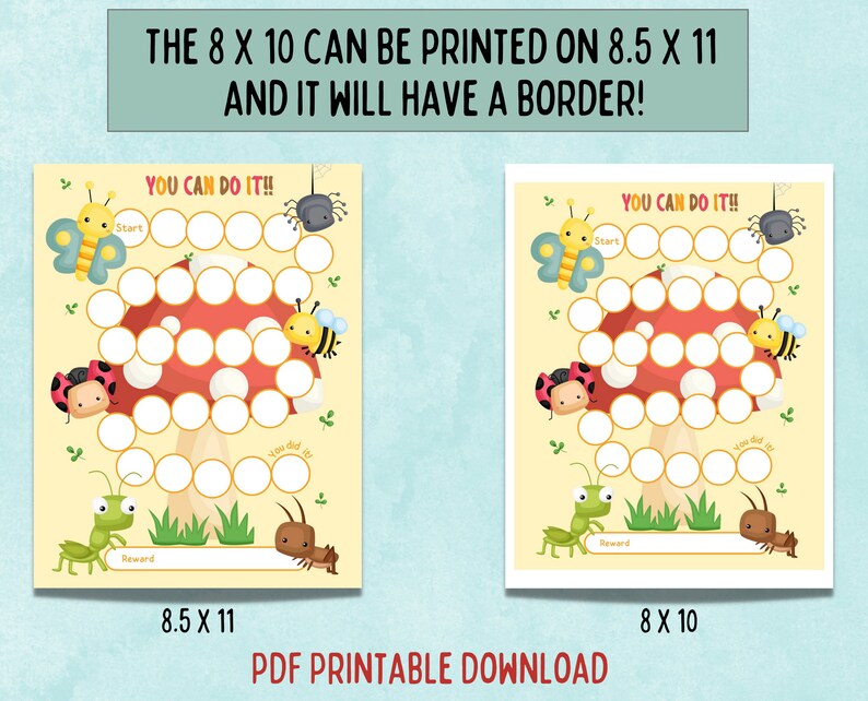 Printable Reward Chart, Toddler Sticker Chart, Daily Chore Chart ...