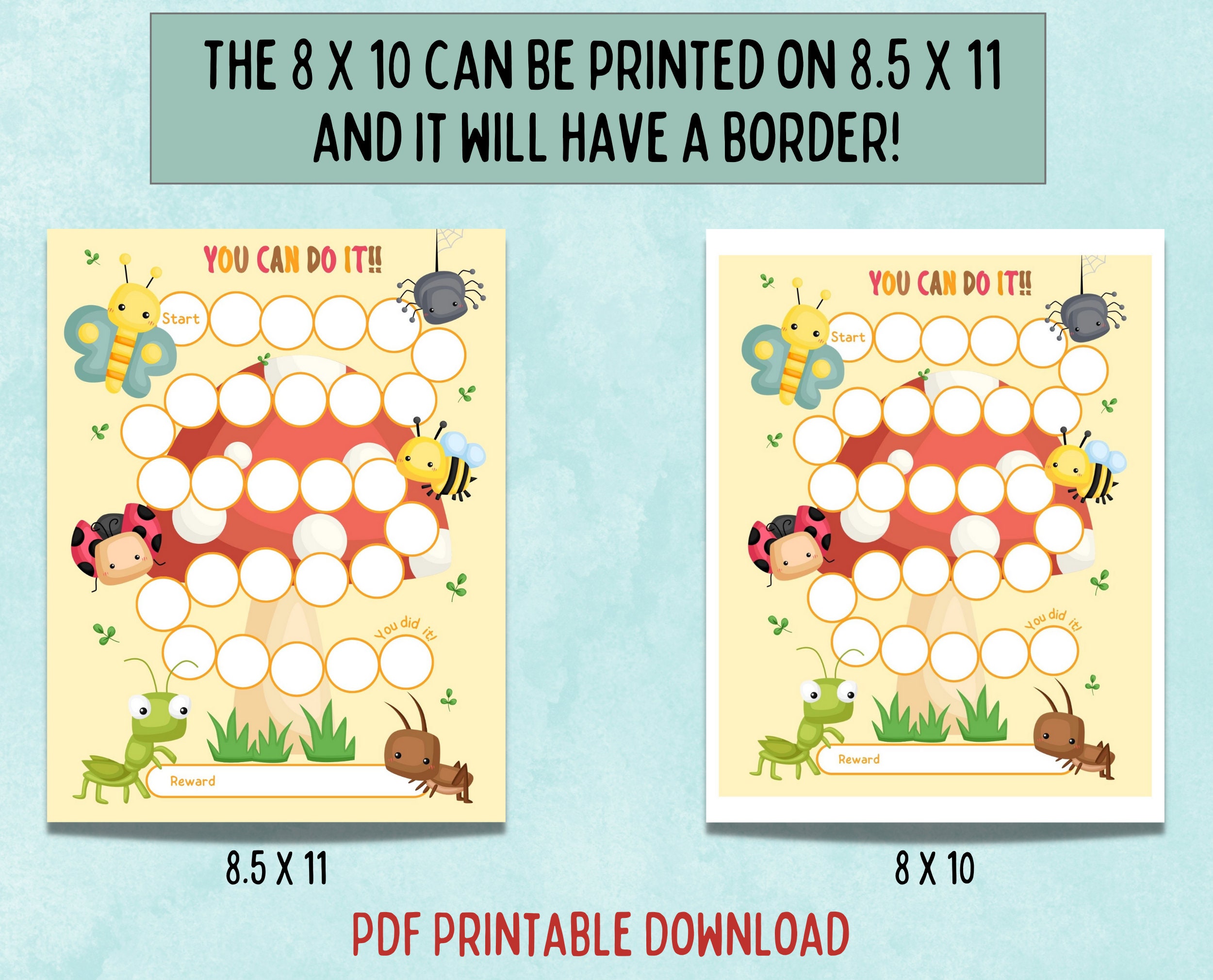 Printable Reward Chart, Toddler Sticker Chart, Daily Chore Chart ...