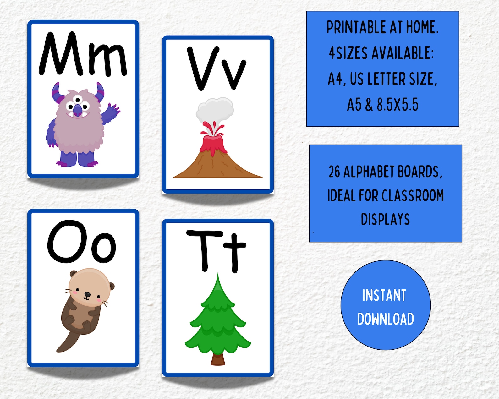 ABC Poster Pack Printable, Classroom Alphabet Display, Bulletin Board ...