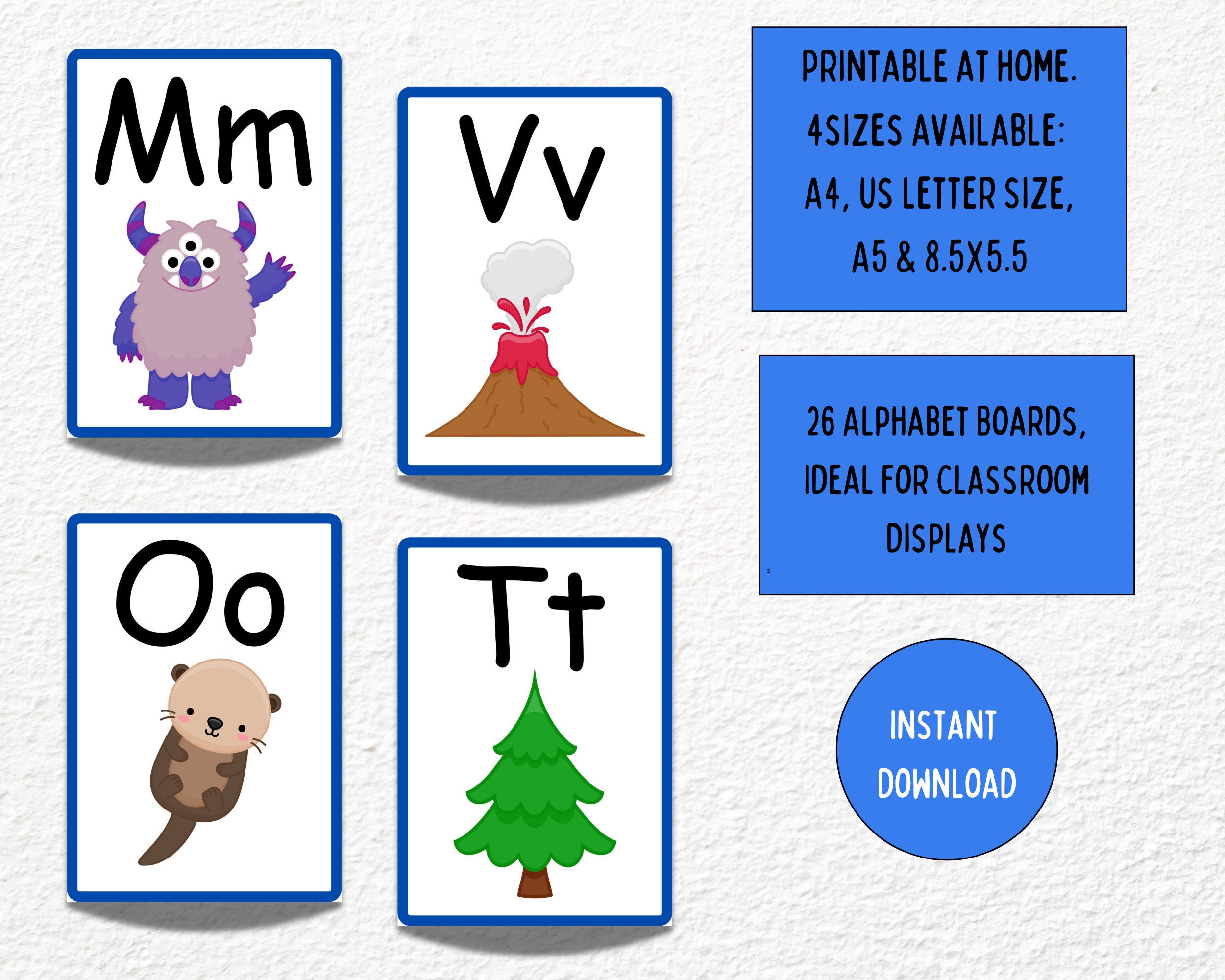 ABC Poster Pack Printable, Classroom Alphabet Display, Bulletin Board ...