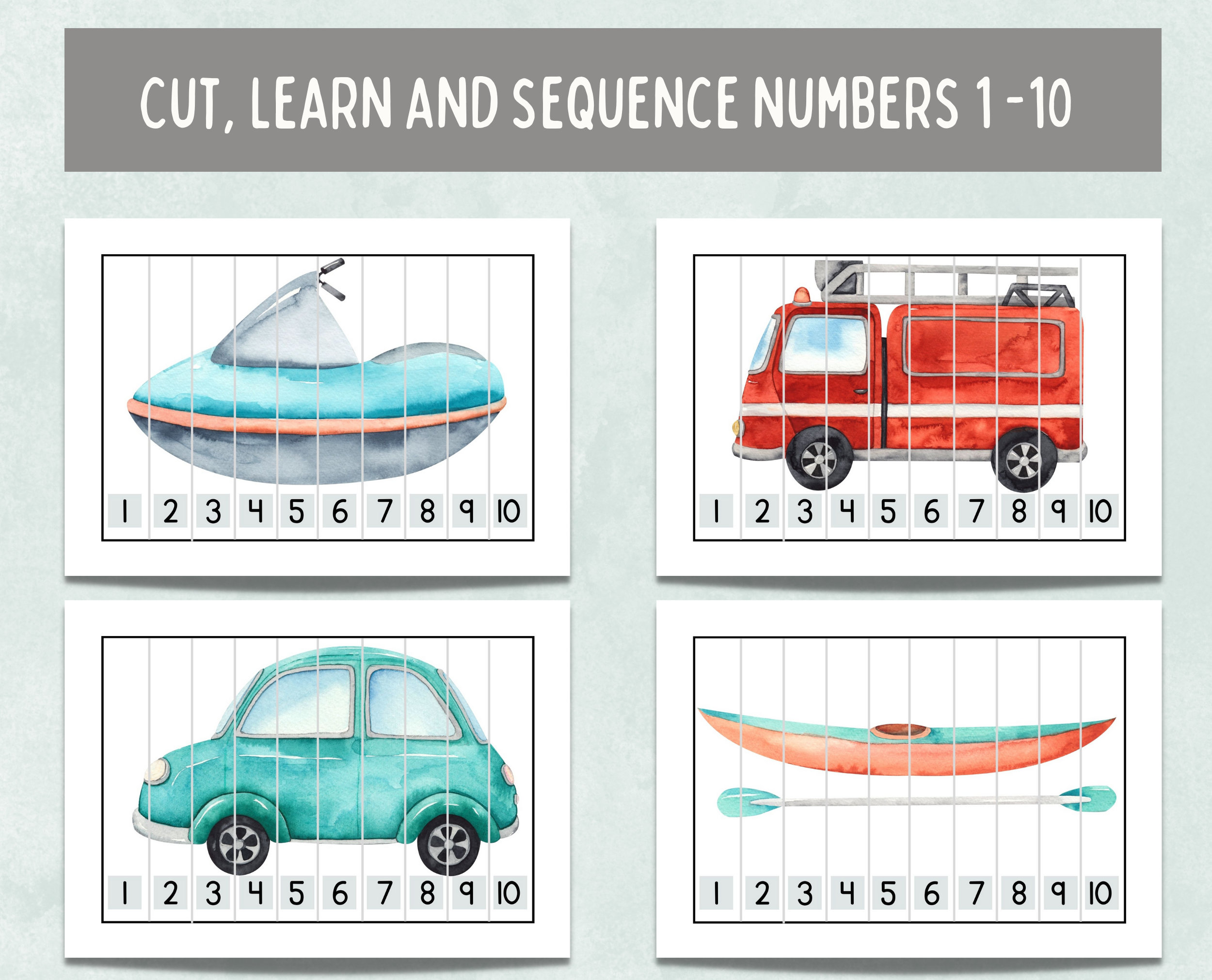 Number Sequencing Puzzles, Number Sequencing 1 to 10, Preschool ...