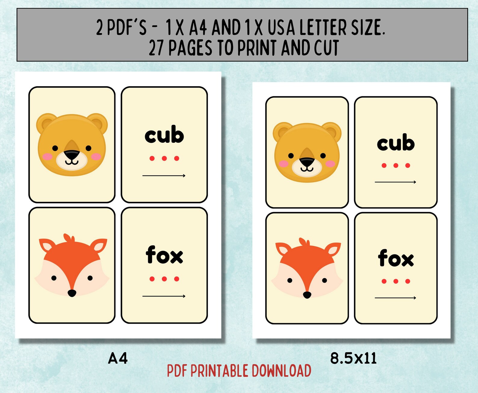 CVC Phonics Flashcards, CVC Printable Flashcards, Preschool Learn to ...