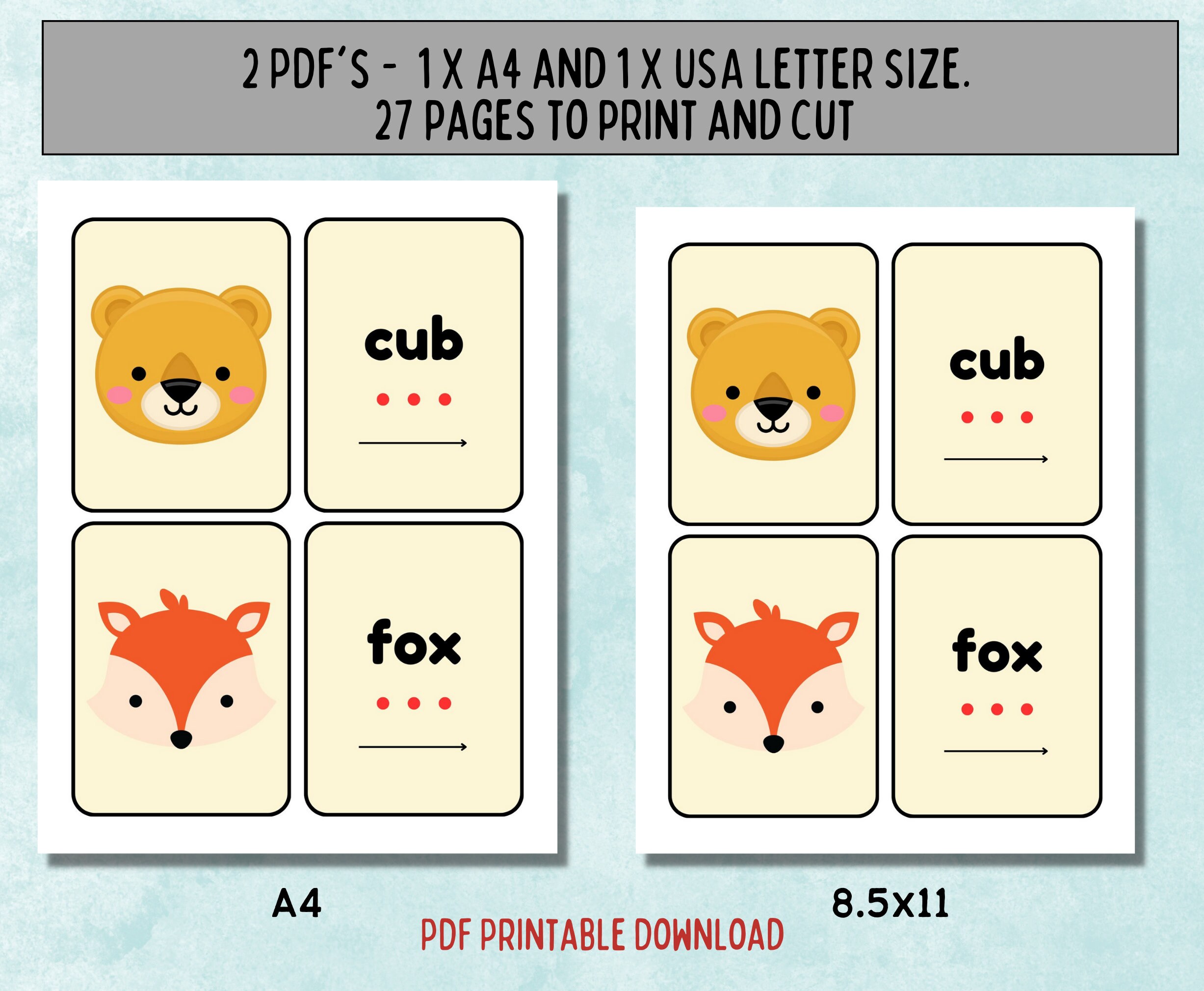 CVC Phonics Flashcards, CVC Printable Flashcards, Preschool Learn to ...