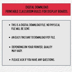 Classroom Rules Poster Pack Printable,classroom Rules Display,bulletin ...