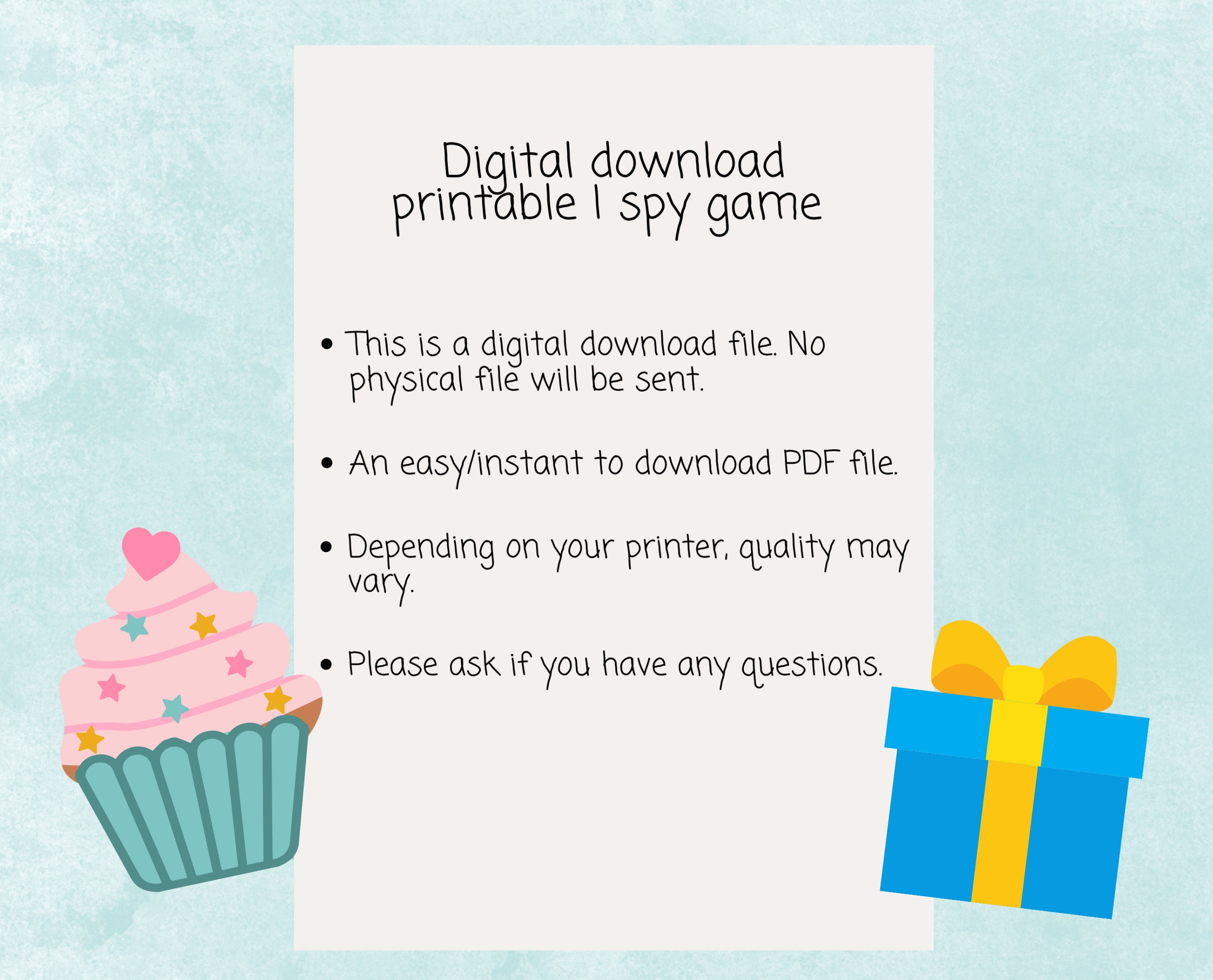 I Spy Game Preschool Worksheets I Spy Birthday Fun - Etsy Australia