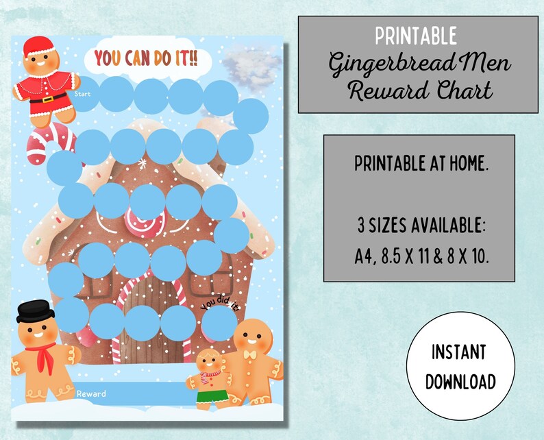 Printable Reward Chart Sticker Chart for Kids Daily Chore - Etsy