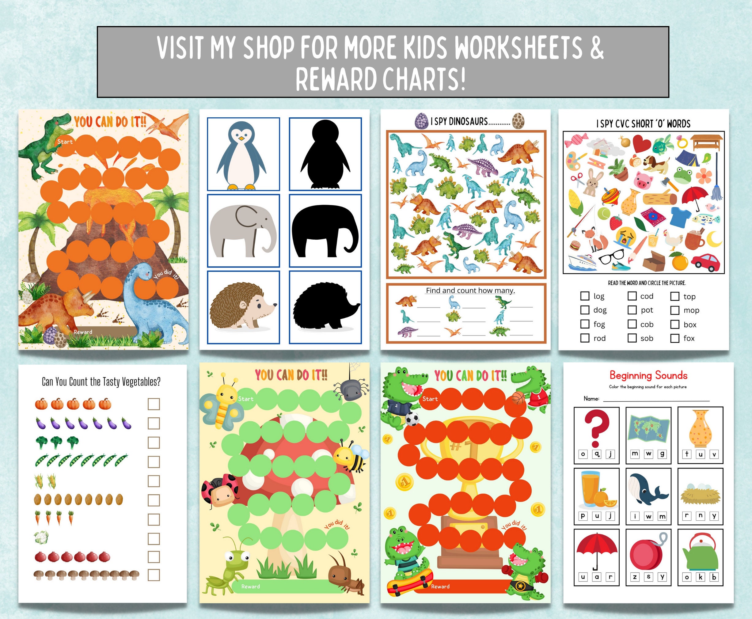 CVC Phonics Flashcards, CVC Printable Flashcards, Preschool Learn to ...