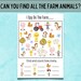 I Spy Game, Preschool Worksheets, I Spy on the Farm, Kindergarten Math ...