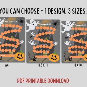 Printable Halloween Reward Chart, Daily Chore Chart, Halloween Sticker ...