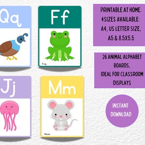 Animal ABC Poster Pack: Classroom Alphabet Display (digital Download ...