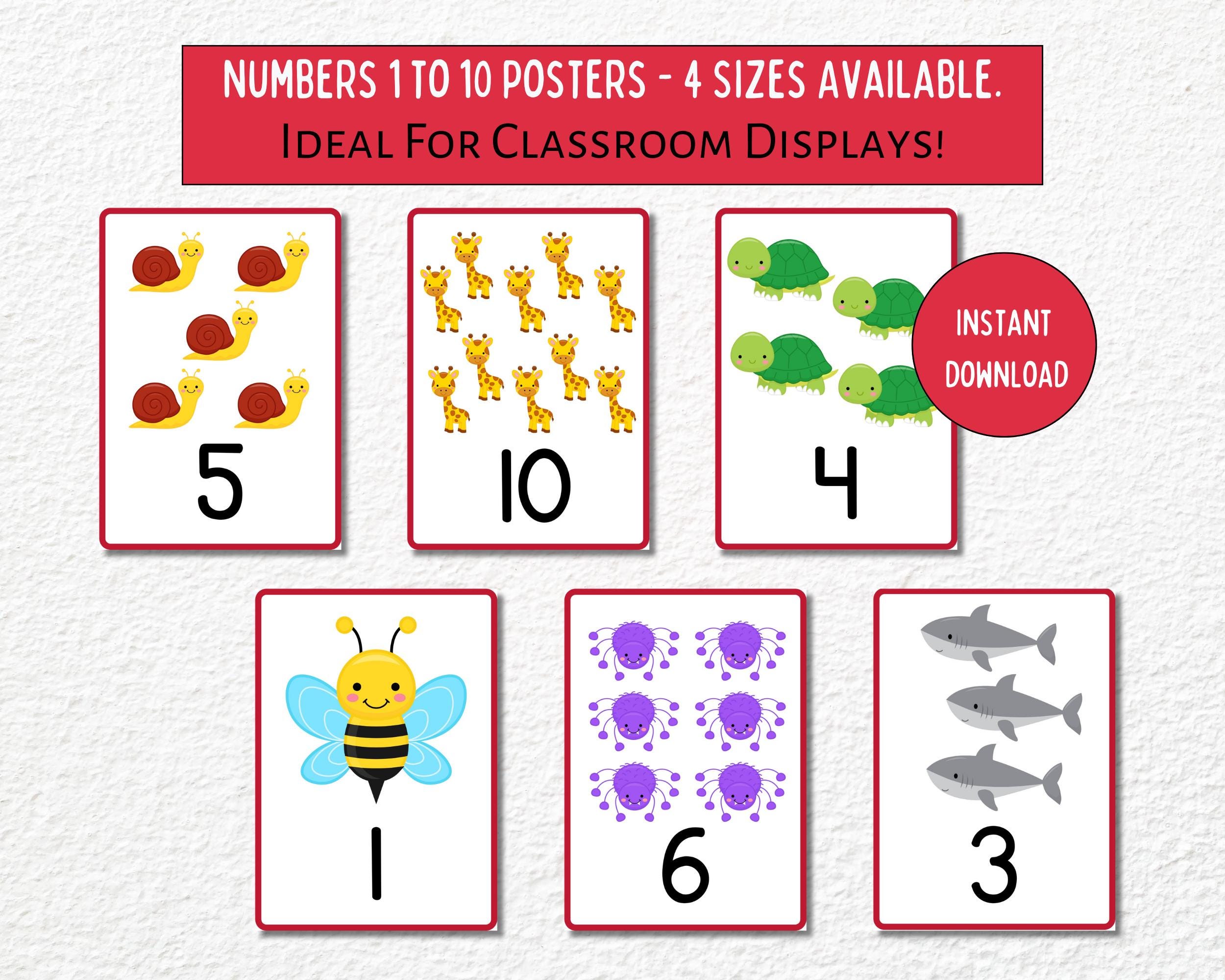 ABC Numbers Poster Pack Printable,classroom Alphabet Display, Number ...