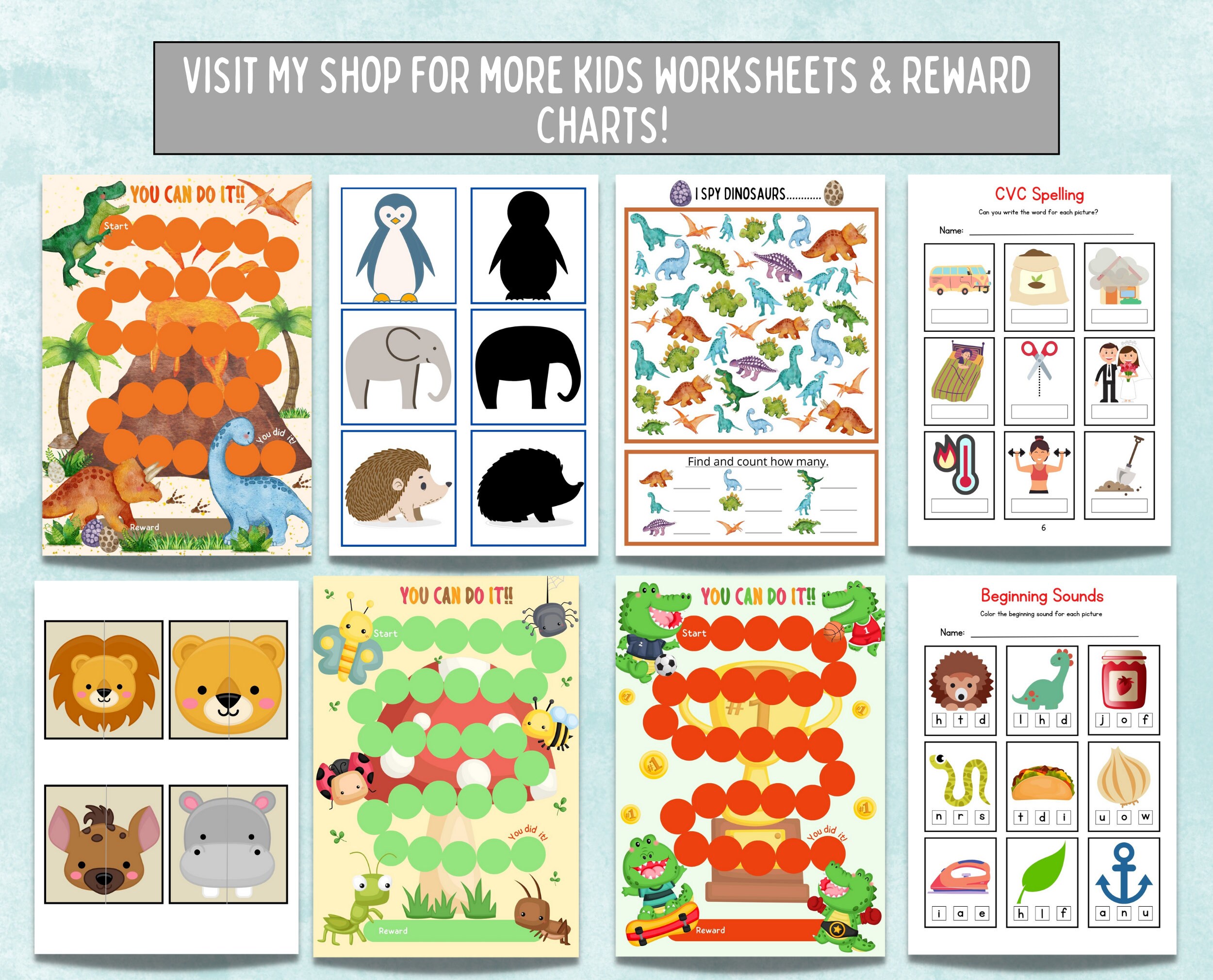 Digraph Printable I Spy Game,digraph Worksheets,learn to Read,phonics ...