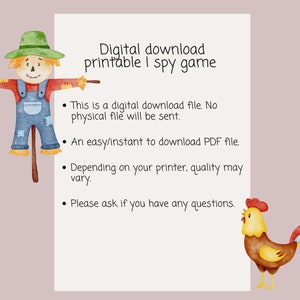 I Spy Game Preschool Worksheets I Spy on the Farm - Etsy