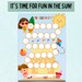 Summer Reward Chart for Kids Printable, Girls Sticker Chart Printable ...