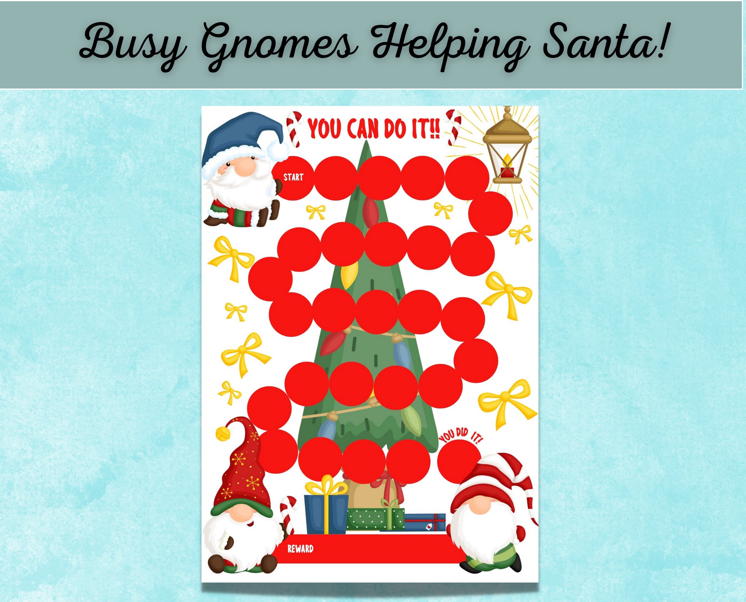 Printable Christmas Reward Chart, Santa Sticker Chart Printable ...