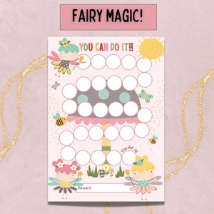 Printable Sticker Chart, Fairy Reward Chart, Behavior Chart Kids, Girls ...