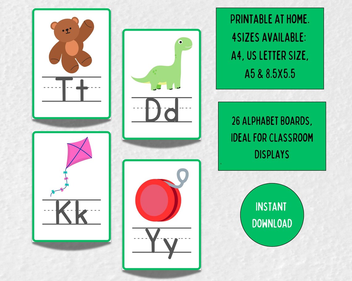 ABC Poster Pack: Classroom Alphabet Display for Teachers (digital ...