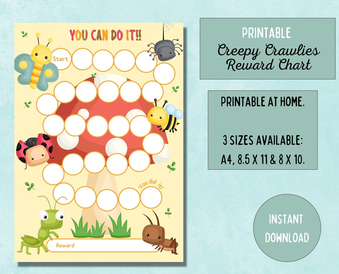 Printable Reward Chart, Toddler Sticker Chart, Daily Chore Chart ...