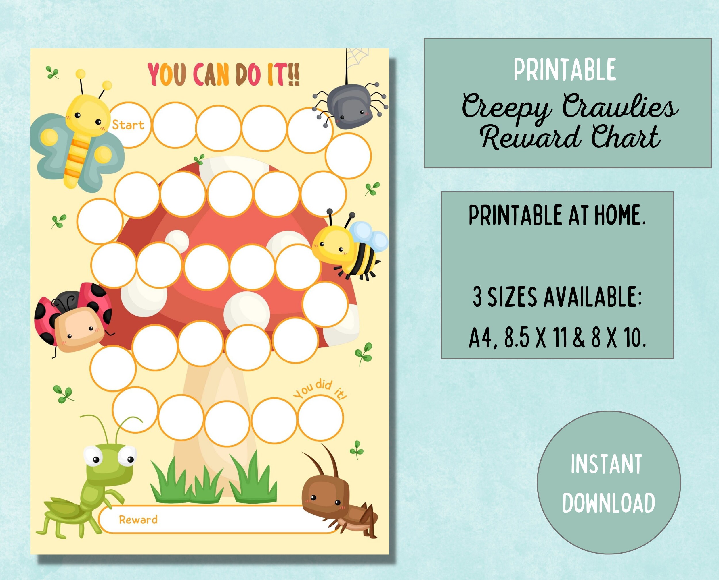Printable Reward Chart, Toddler Sticker Chart, Daily Chore Chart ...
