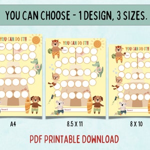 Summer Reward Chart for Kids Printable, Beach Sticker Chart Printable ...