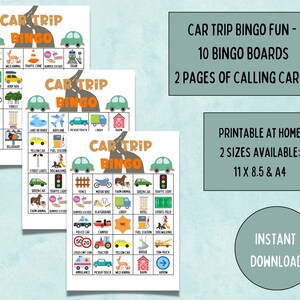 Printable Car Trip Bingo & Scavenger Hunt: Kids Road Trip Games ...