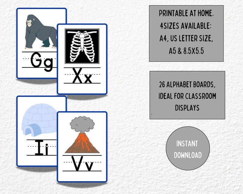 ABC Poster Pack: Classroom Alphabet Display (digital Download) - Etsy