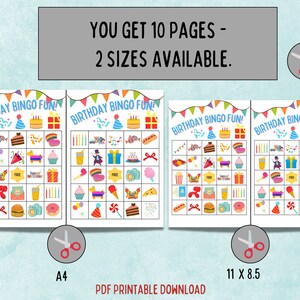 Birthday Bingo Printable Game,birthday Bingo, Birthday Kids Activities ...