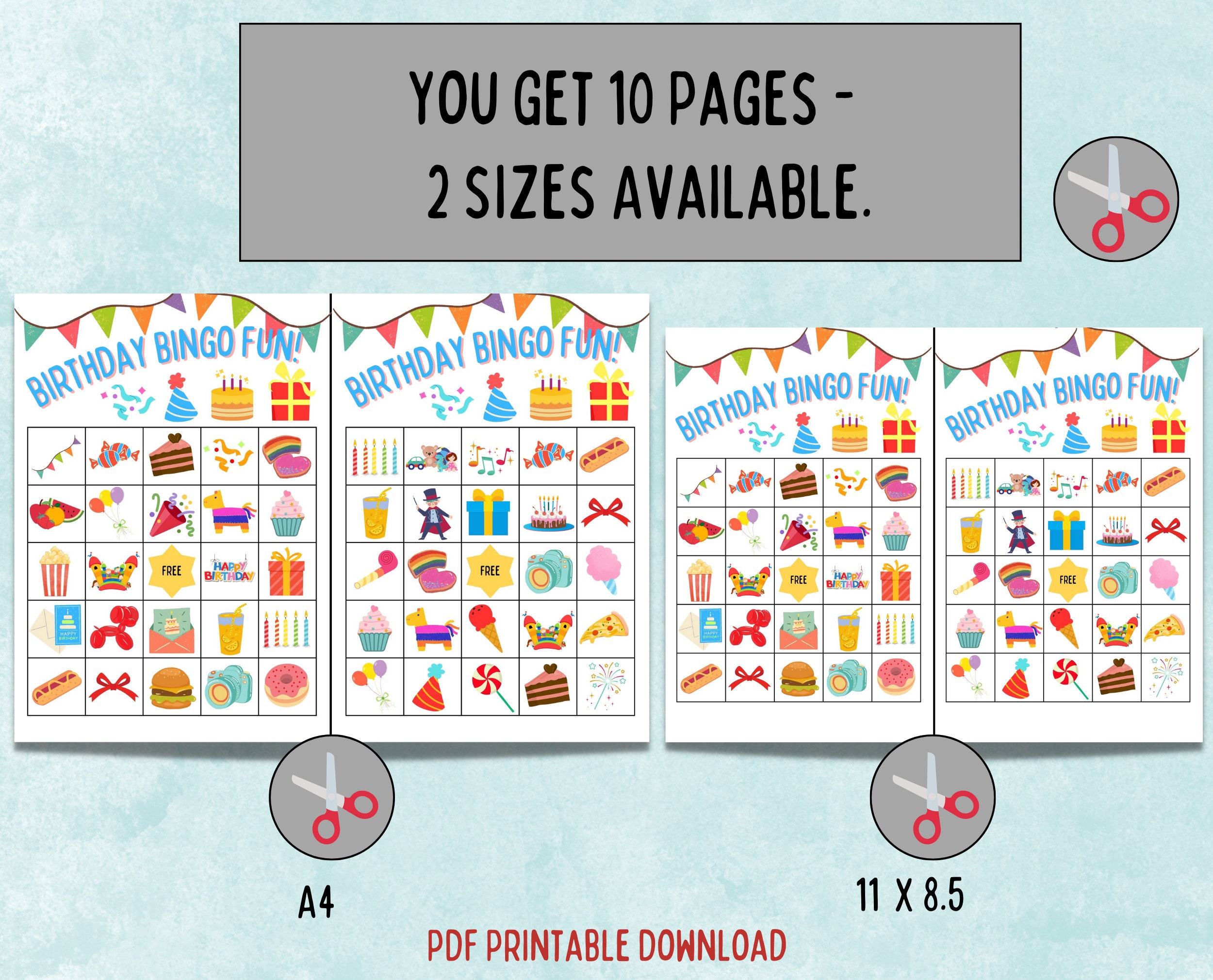 Birthday Bingo Printable Game,birthday Bingo, Birthday Kids Activities ...