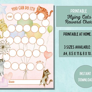 Cat Reward Chart , Printable Routine Sticker Chart, Behaviour Chart ...