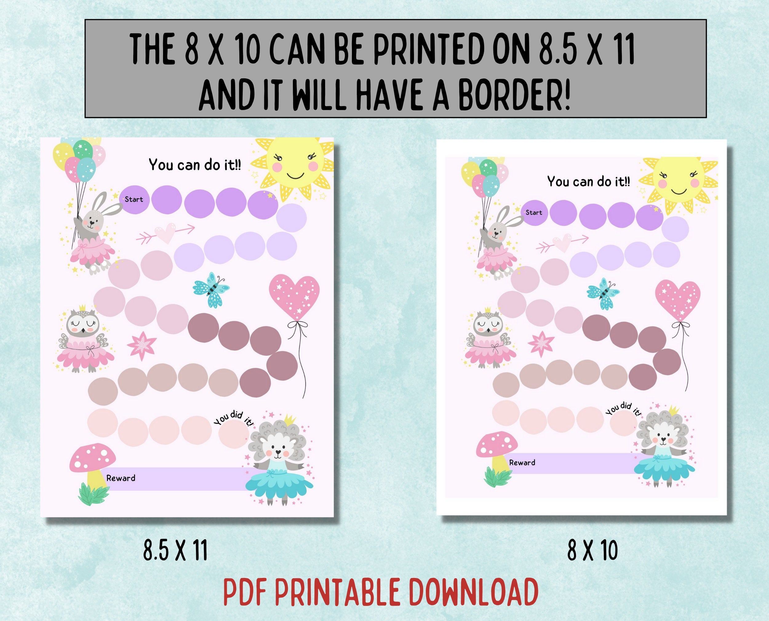 Printable Dancing Reward Chart, Daily Chore Chart, Sticker Chart for ...