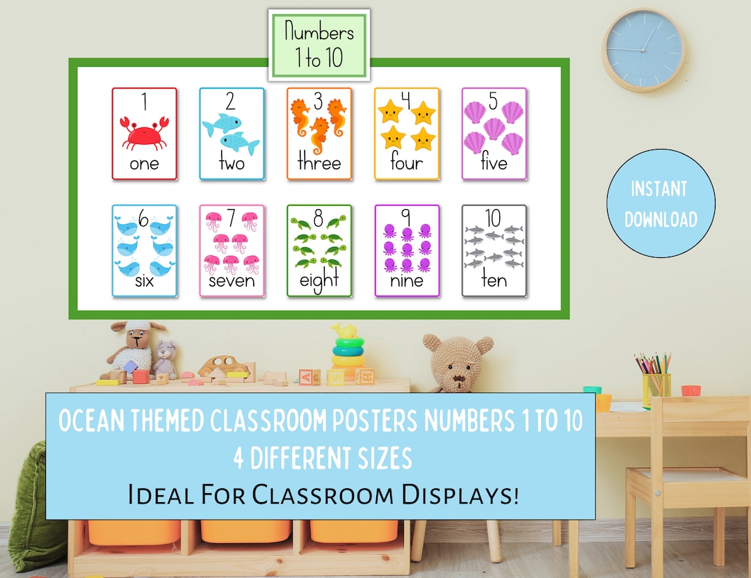 Number Poster Pack Printable Classroom Number Display - Etsy