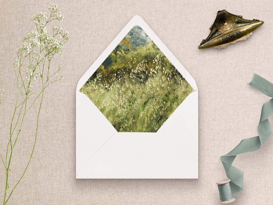 Field of Oats Envelope Liner | Printable Invitation Envelope Liner ...
