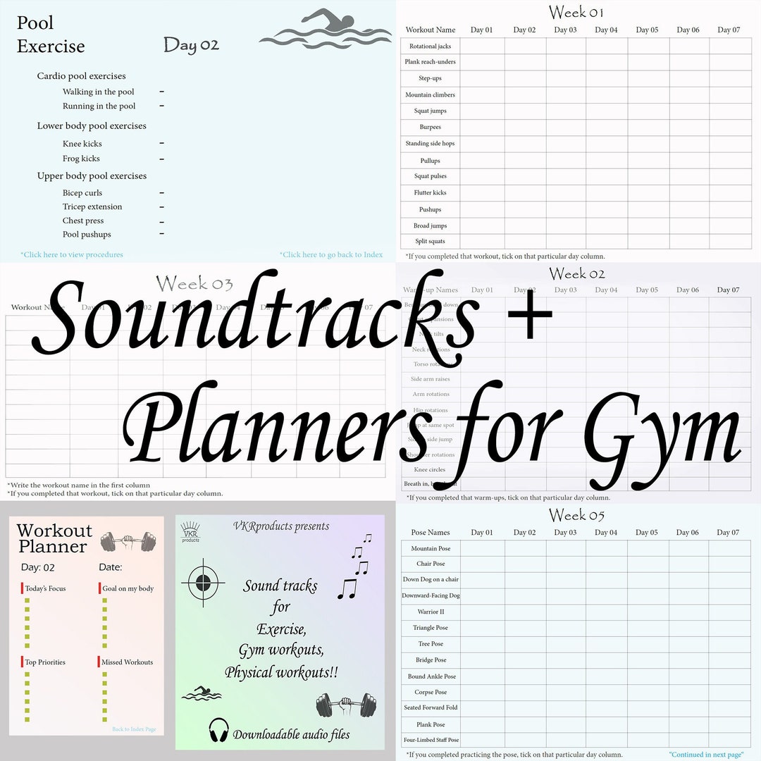 Best Gym Workout Routine Planner Fitness Lifestyle Planner Template ...