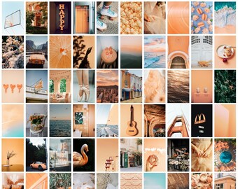 Peach Collage Wall - Etsy