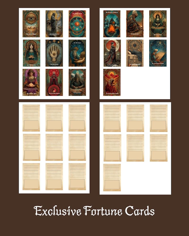 Printable Fortune Teller Junk Journal Kit: Divination Ephemera ...