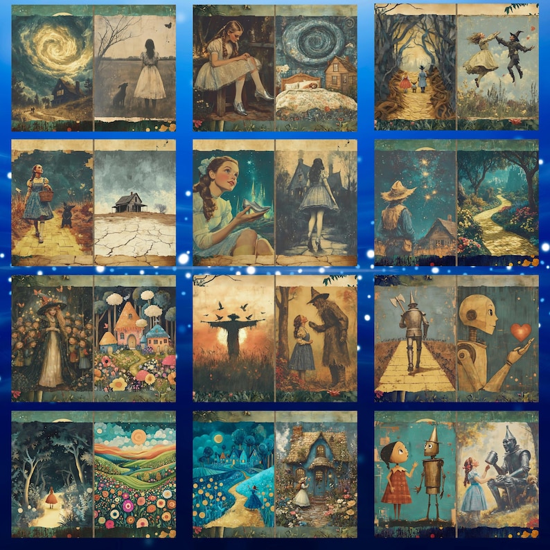 Wizard of Oz Junk Journal: Vintage Ephemera, Scrapbook Pages (digital ...