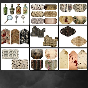 Sleepy Hollow Shadows: Gothic Vintage Junk Journal With Tags, Pockets ...