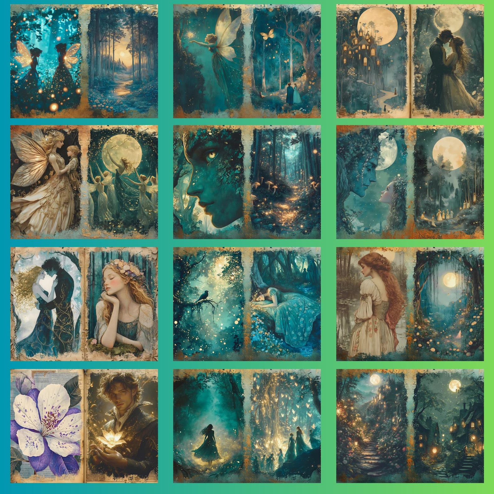 Midsummer Night's Dream Junk Journal Pages: Vintage Art (PDF & JPG) - Etsy